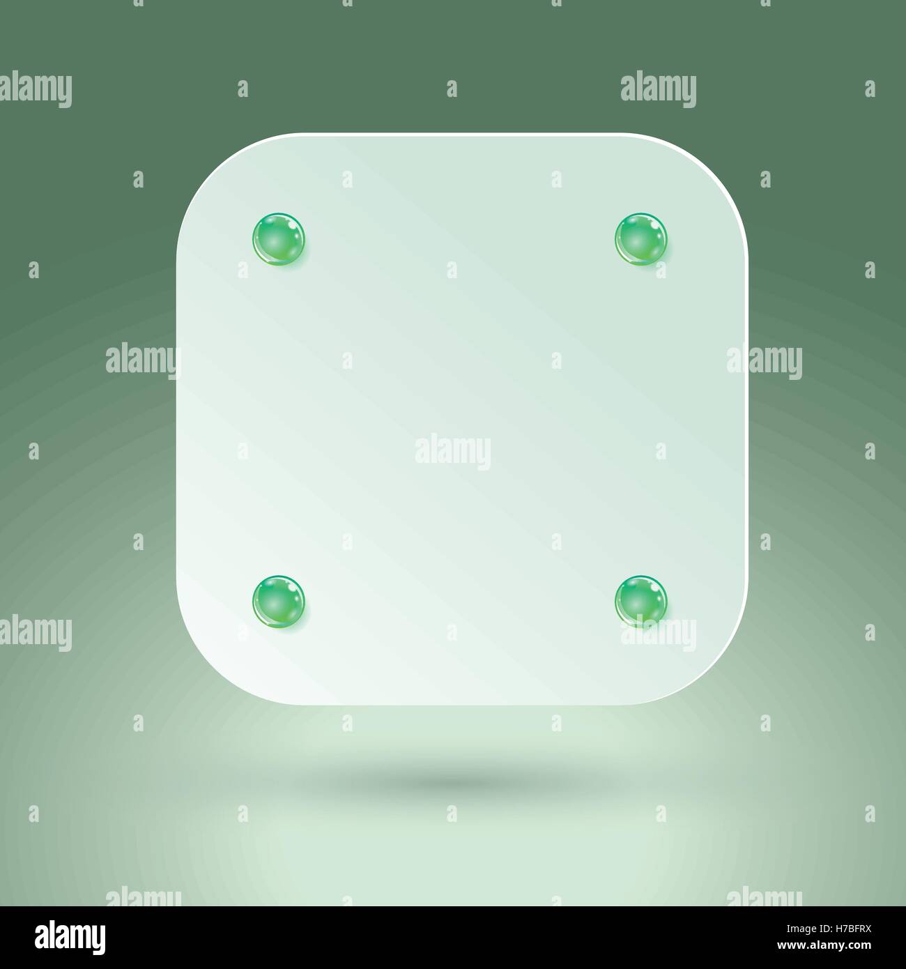 Blank technology icon button blank template with realistic shadow and ...