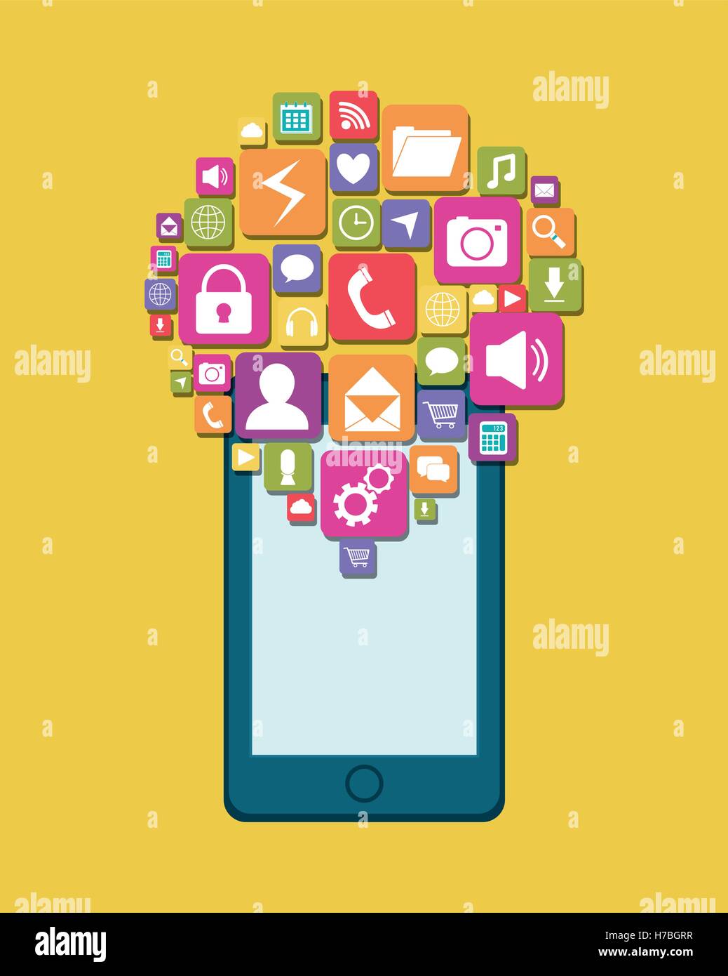 Mobile app technology icon vector illustration graphic design Stock ...