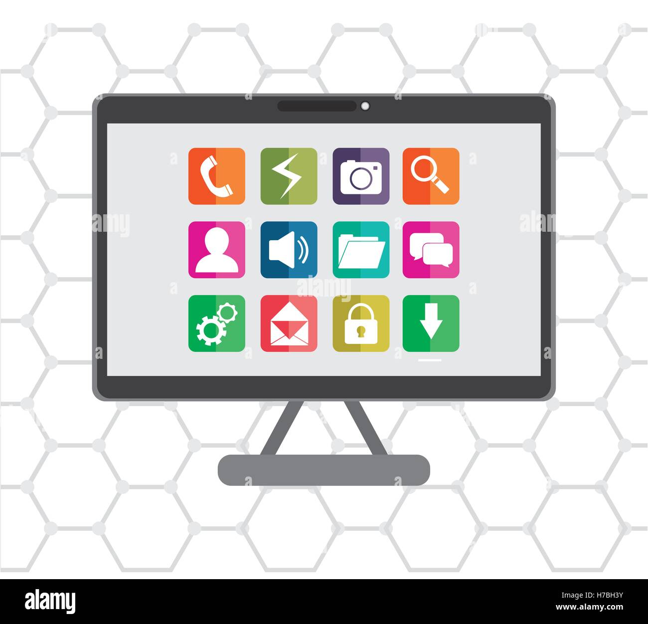 Mobile app smart tv icon vector illustration graphic design Stock ...