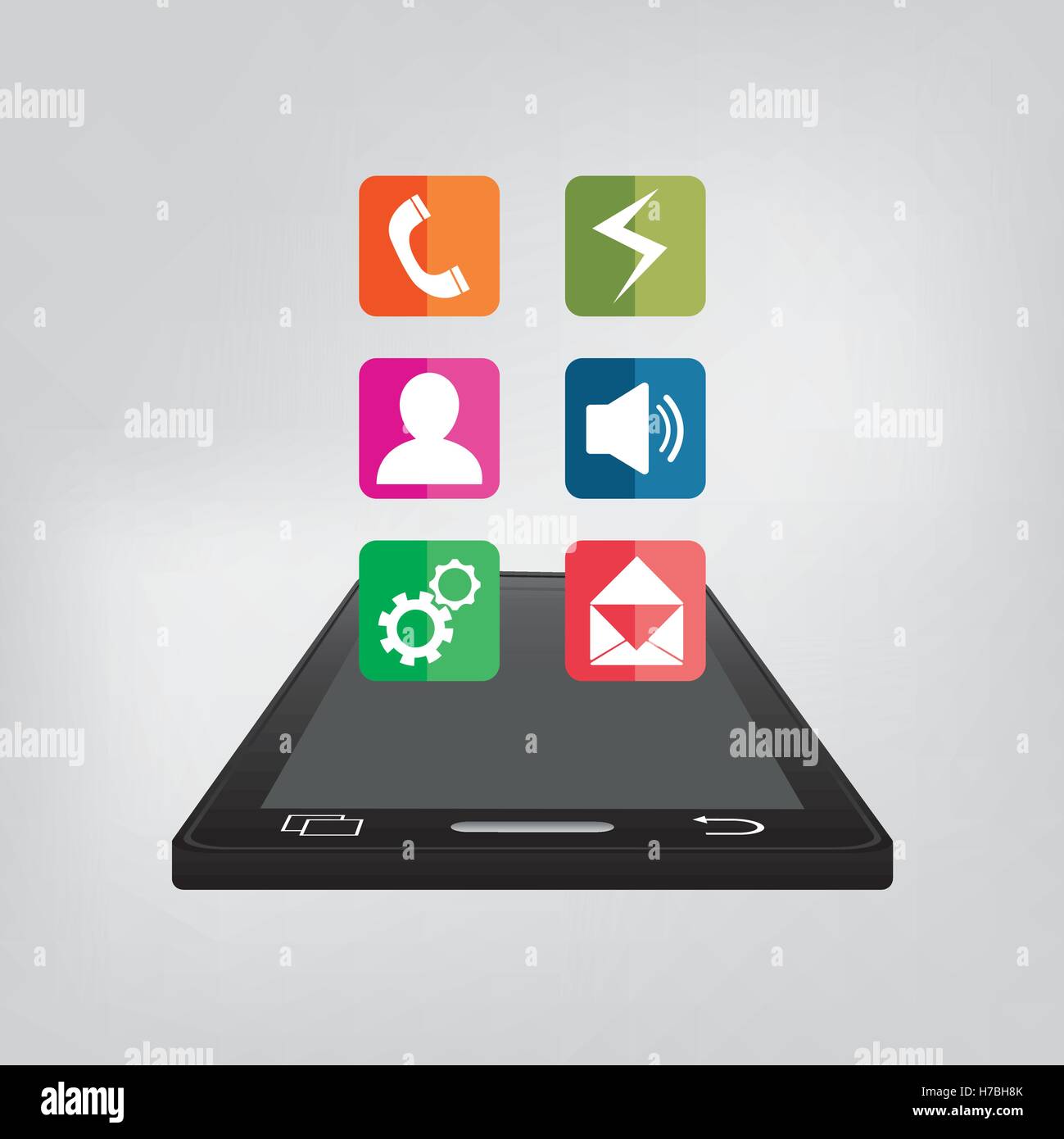 Mobile app technology icon vector illustration graphic design Stock ...