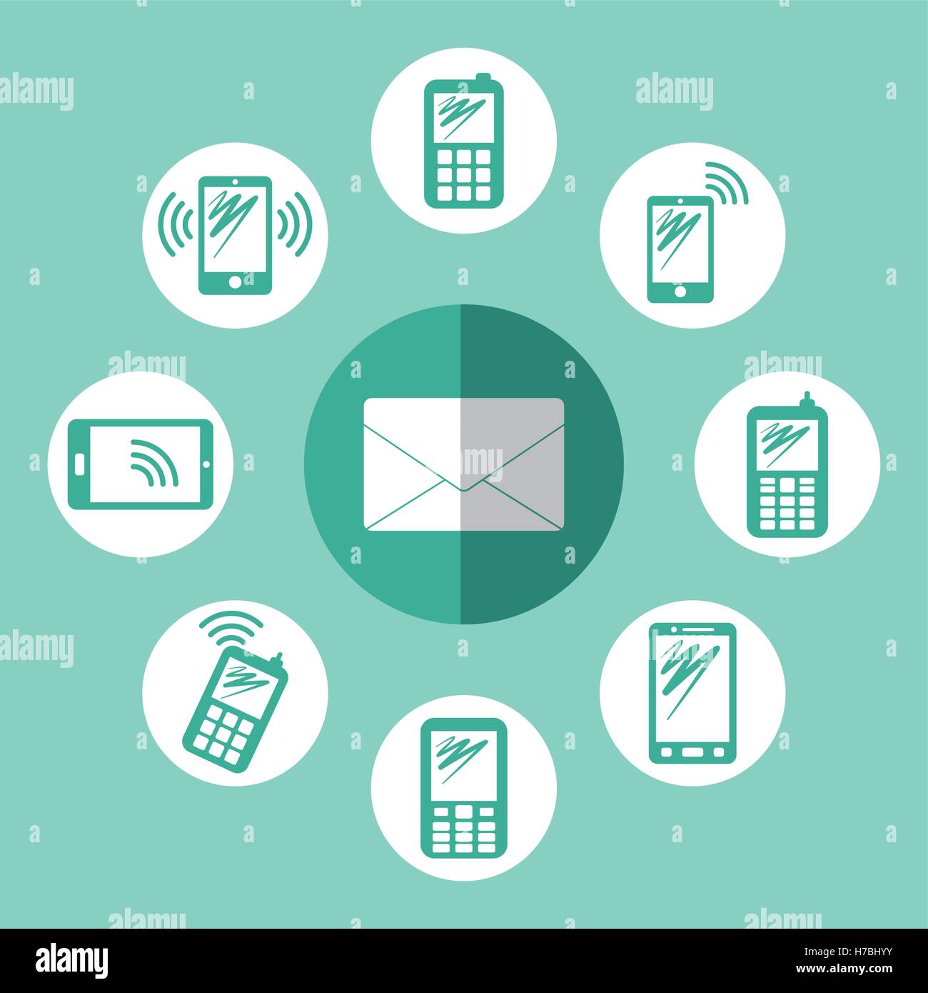 Mobile app technology icon vector illustration graphic design Stock ...