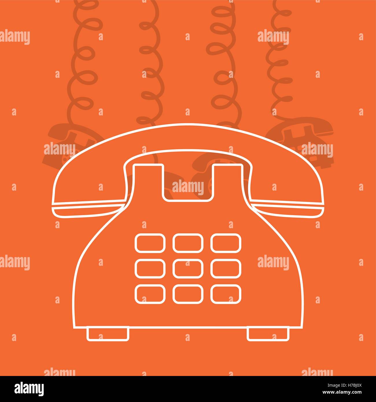 Telephone line communication icon vector illustration graphic design ...