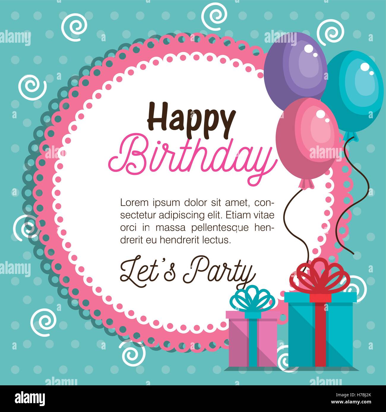 happy birthday celebration card vector illustration design Stock Vector ...