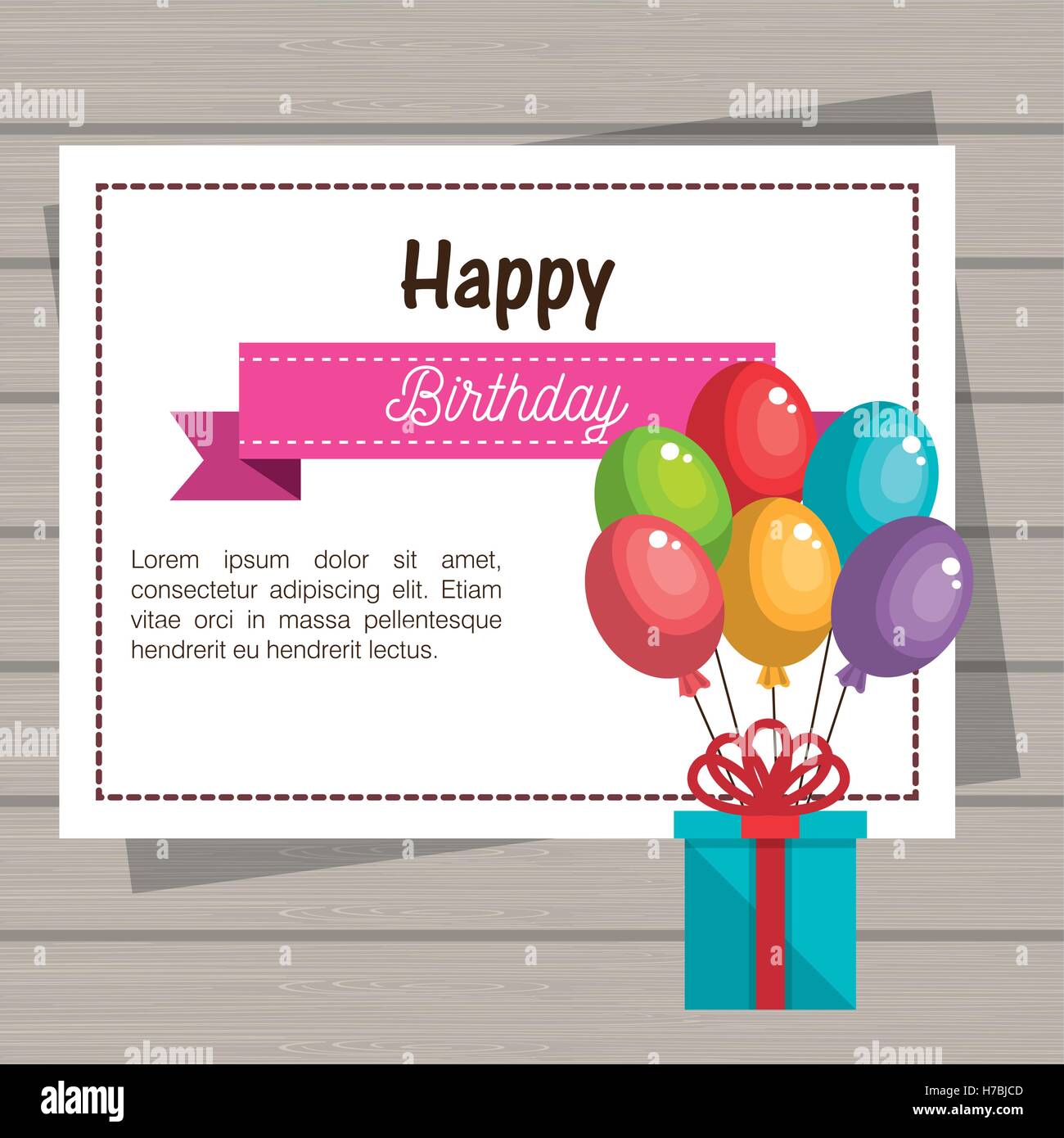 happy birthday celebration card vector illustration design Stock Vector ...
