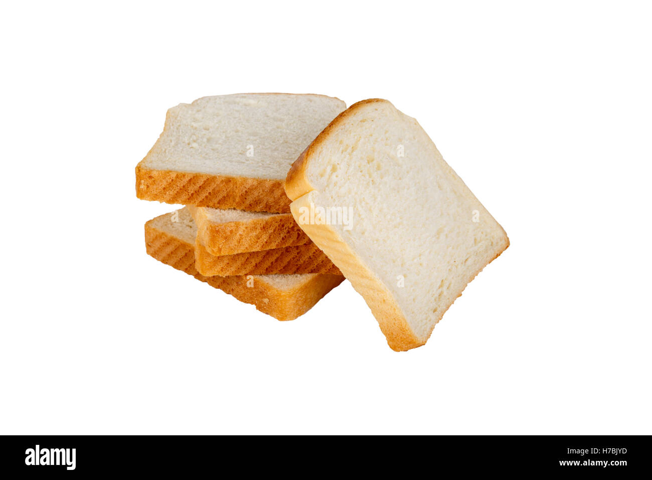 Top view of slices of toast bread, isolated on white background Stock ...