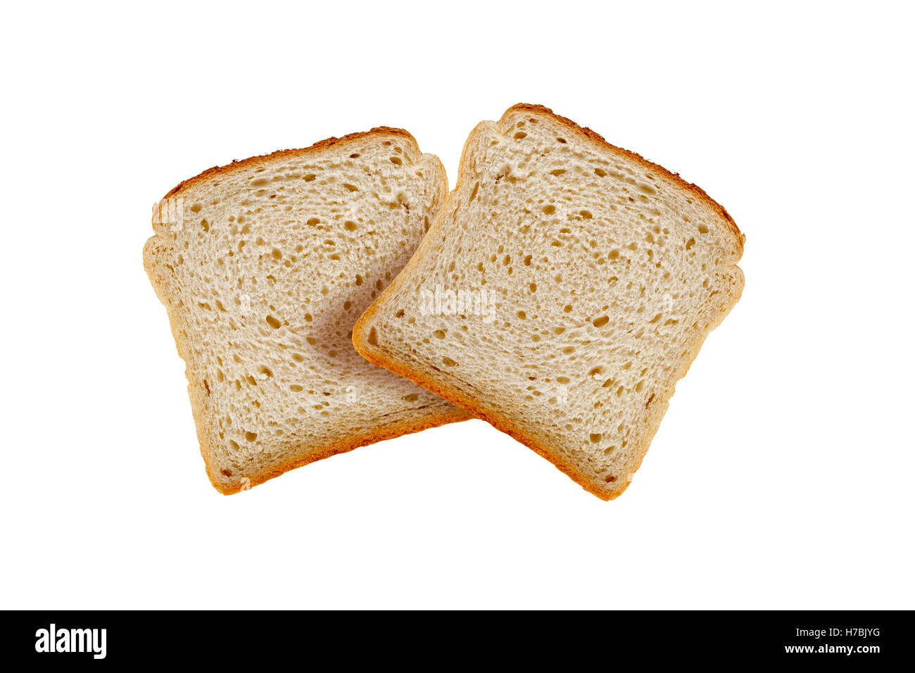 Top view of slices of toast bread, isolated on white background Stock ...