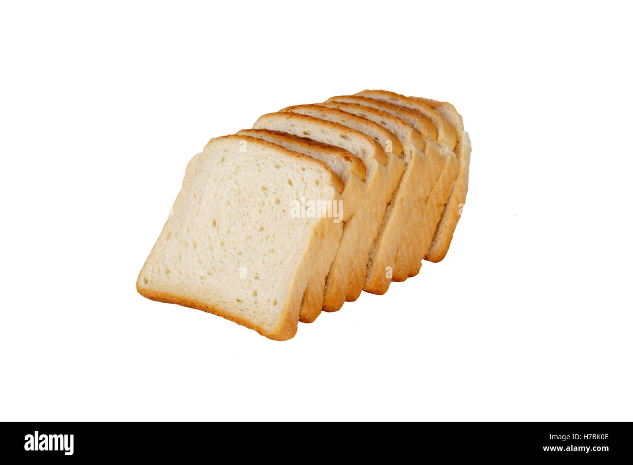Slices of toast bread, isolated on white background Stock Photo - Alamy