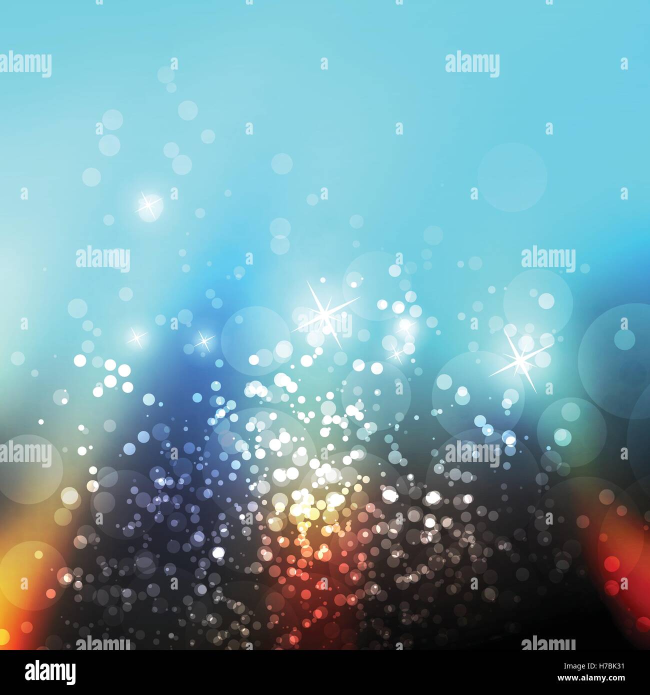 Sparkling Cover Design Template with Abstract, Blurred Background for ...