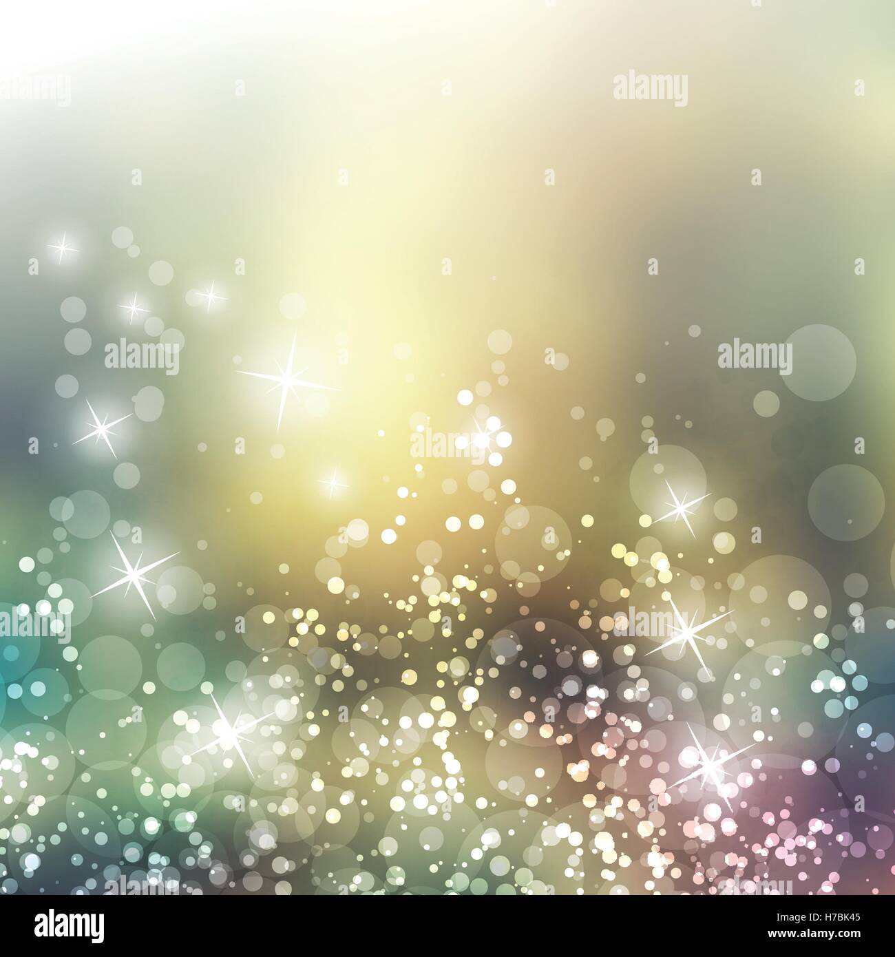 Sparkling Cover Design Template with Abstract, Blurred, Colorful ...