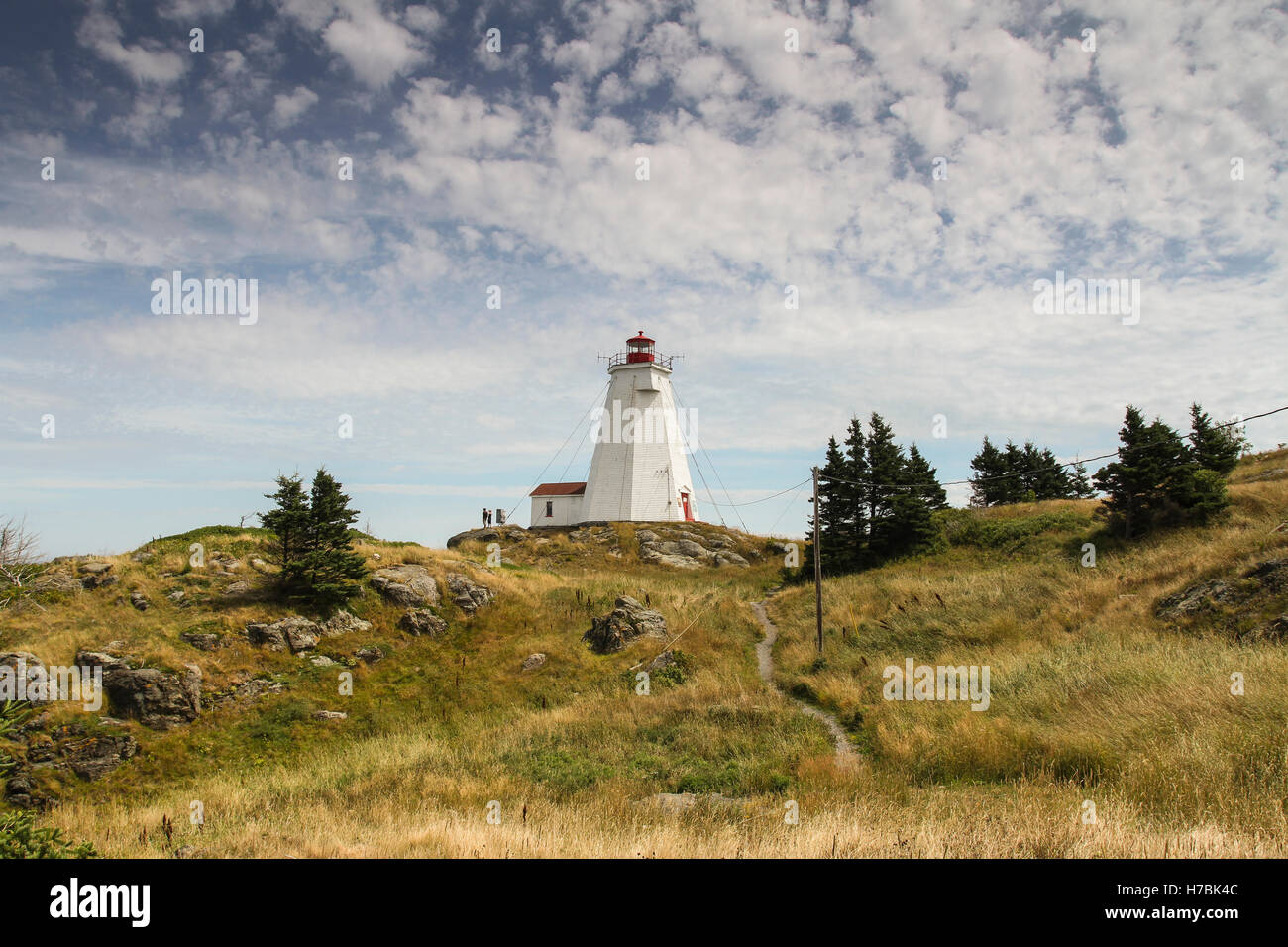 Swallowtail Lighthouse on Grand Manan, New Brunswick, Canada Stock ...