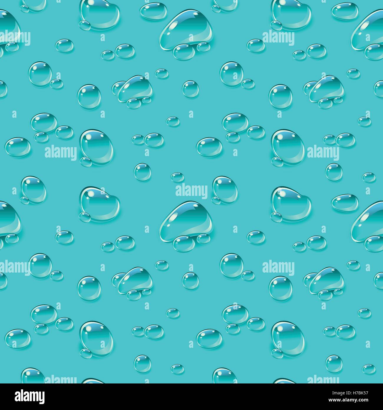 Purity water drops. Realistic liquid. Seamless vector pattern Stock ...