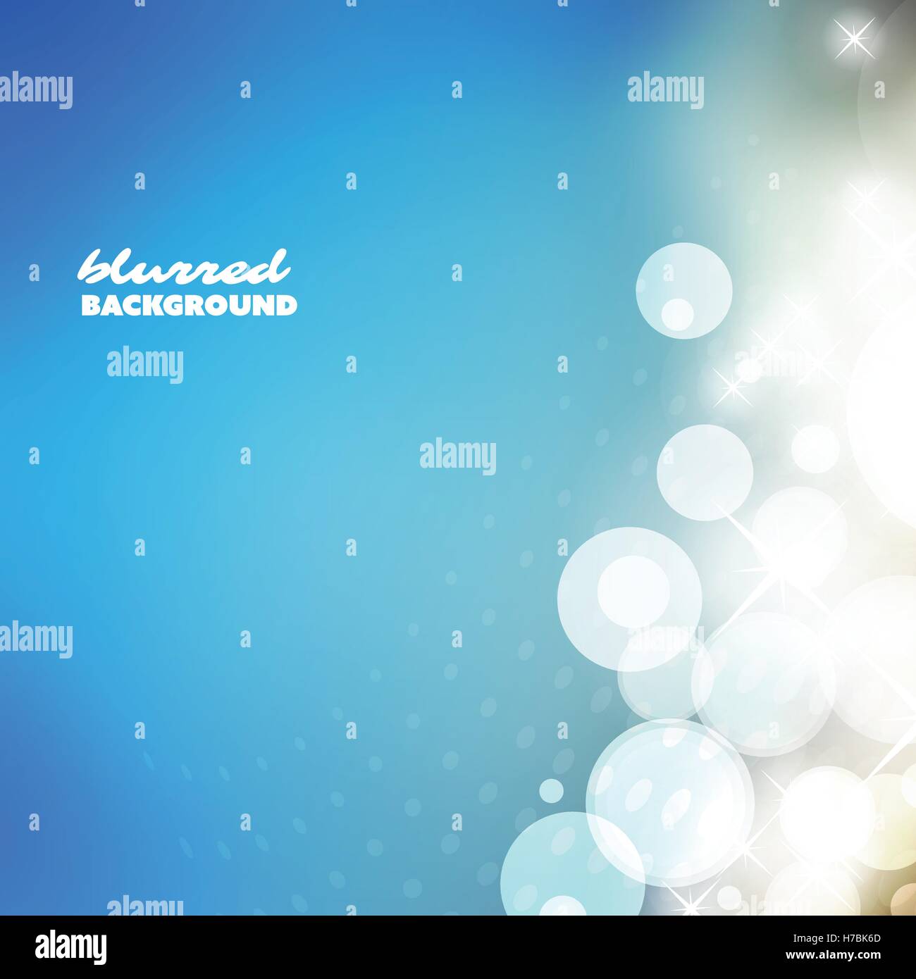 Cover Design Template with Abstract Blurred Colorful Background - Blue ...