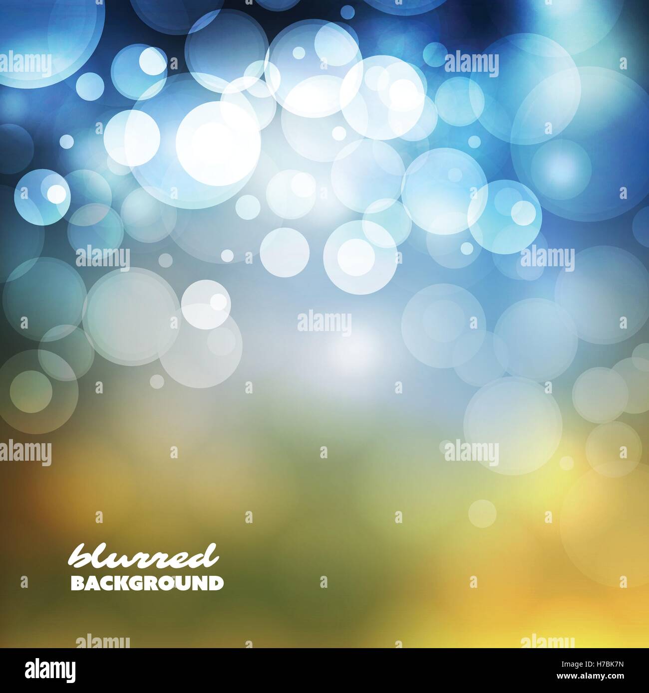 Cover Design Template with Abstract Blurred Colorful Background - Blue ...