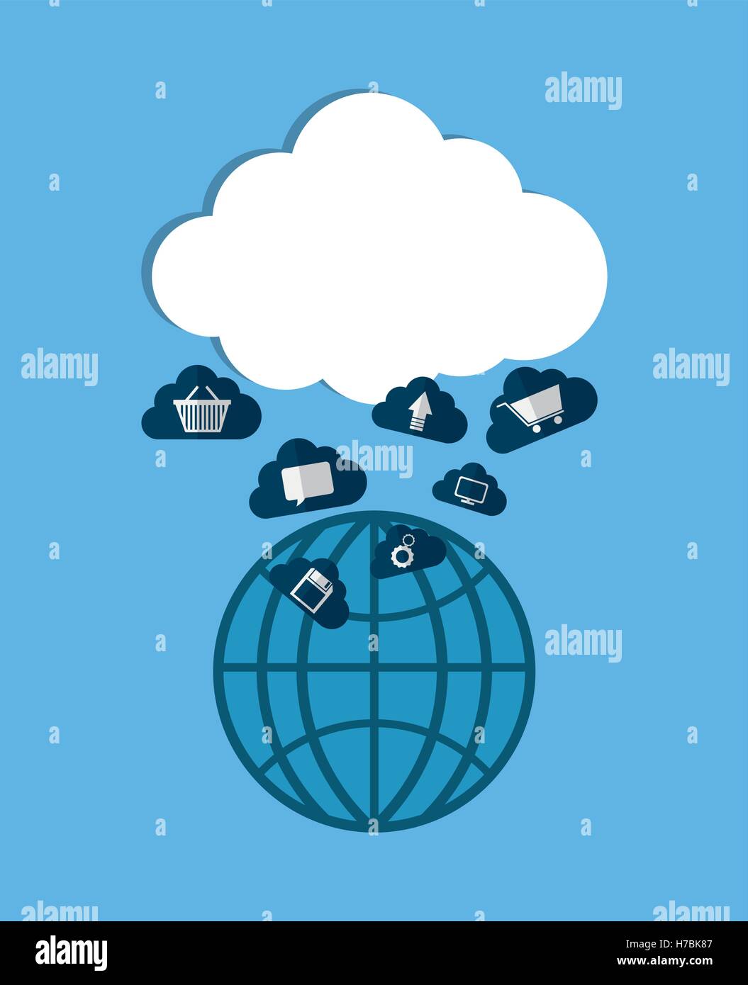 Cloud computing technology icon vector illustration graphic design Stock Vector Image & Art - Alamy