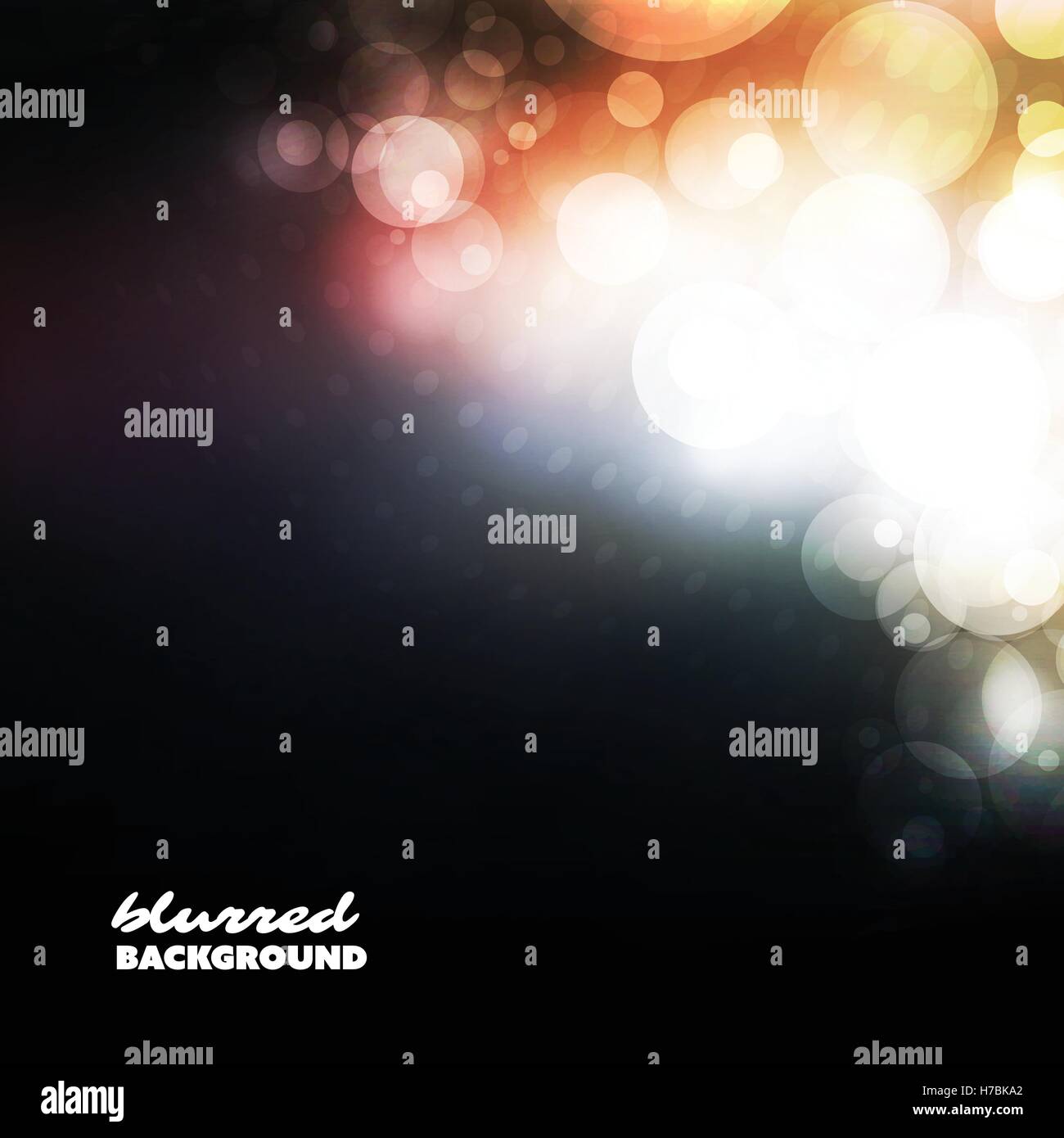 Cover Design Template with Abstract Blurred Colorful Background - Dark ...