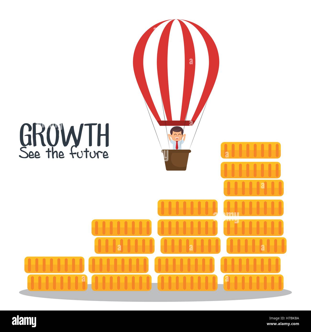 growth see the future concept vector illustration design Stock Vector ...