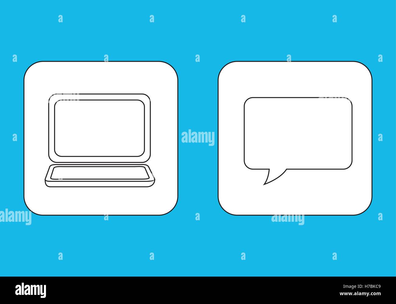Laptop computer chat icon vector illustration graphic design Stock ...