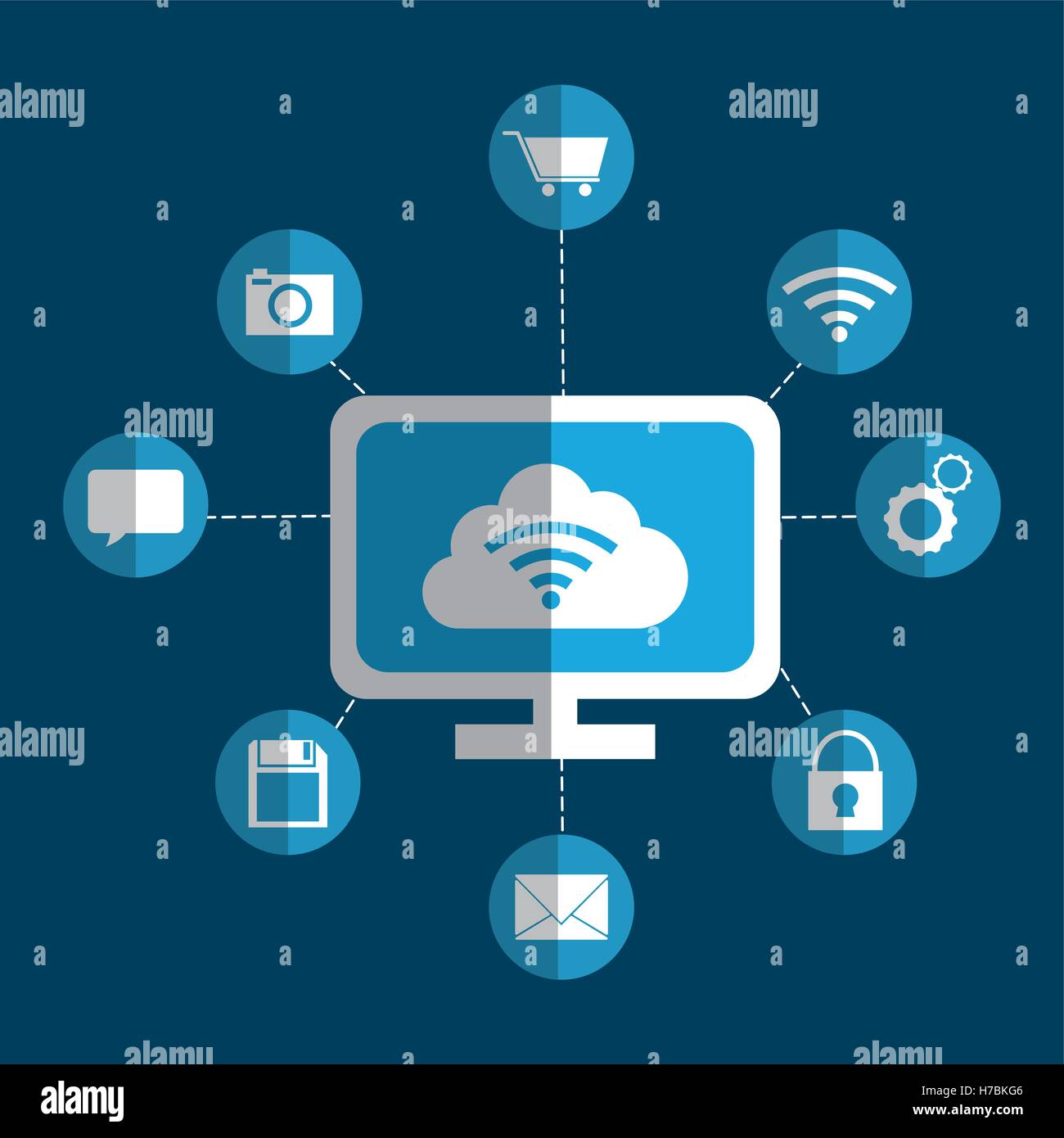 Cloud computing technology icon vector illustration graphic design Stock Vector Image & Art - Alamy