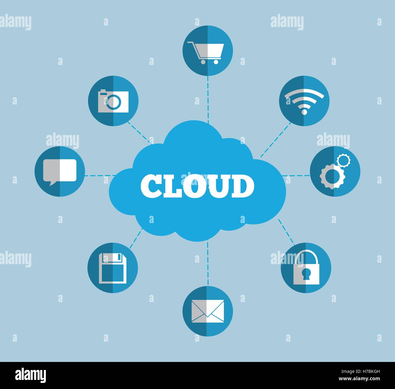 Cloud computing technology icon vector illustration graphic design Stock Vector Image & Art - Alamy