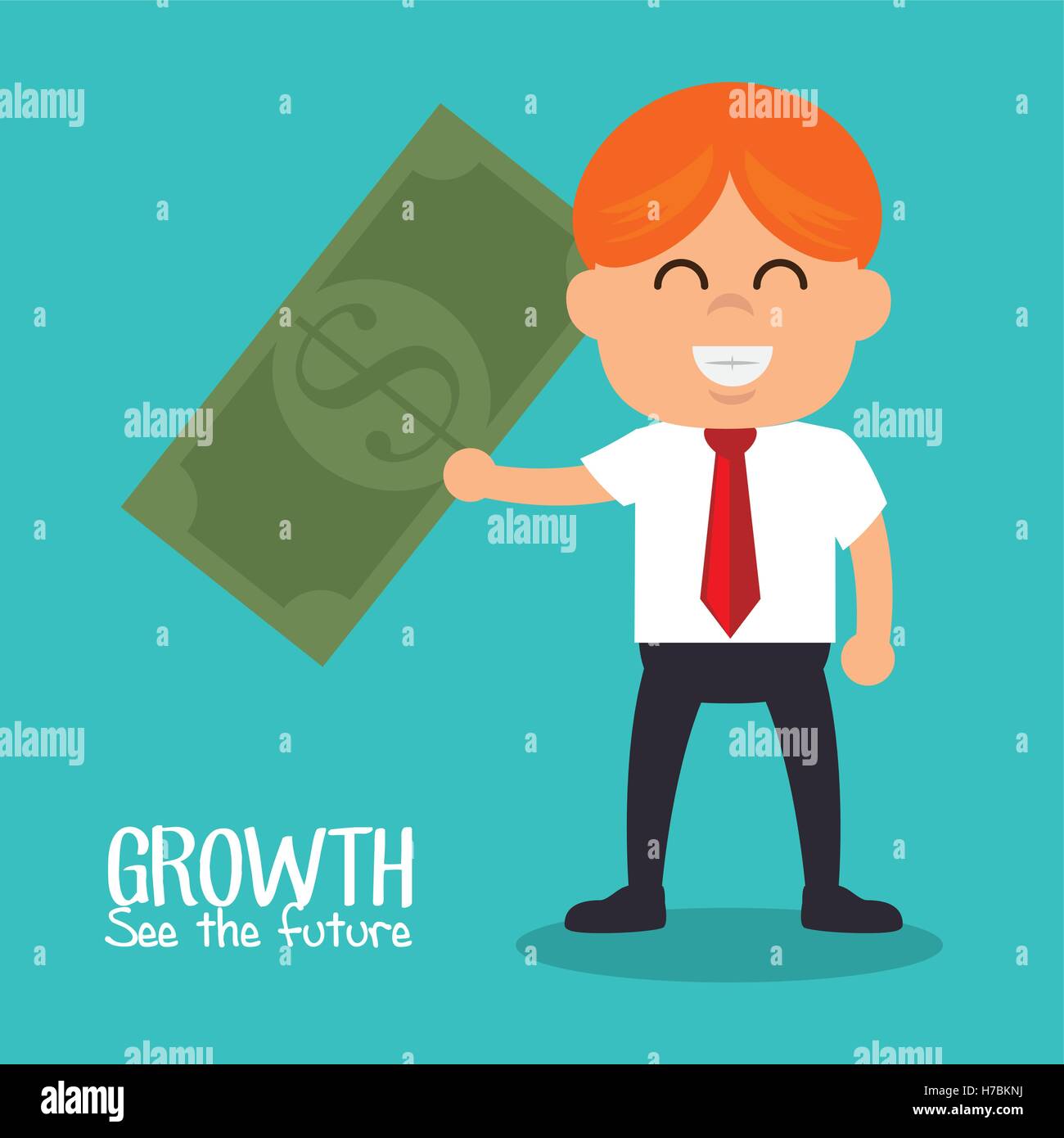 growth see the future concept vector illustration design Stock Vector ...
