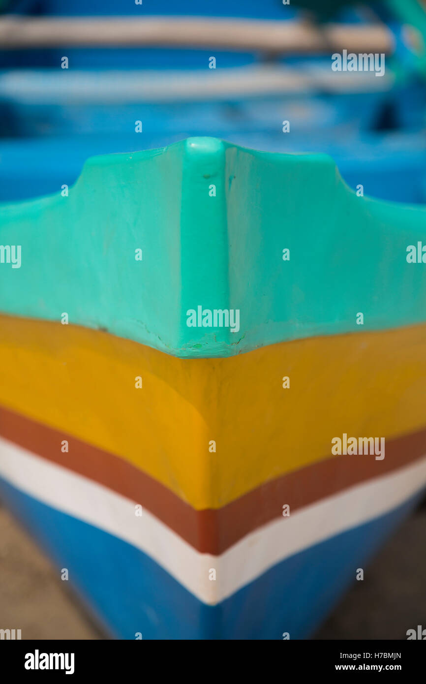 Close view of the forecastle of a small boat Stock Photo - Alamy