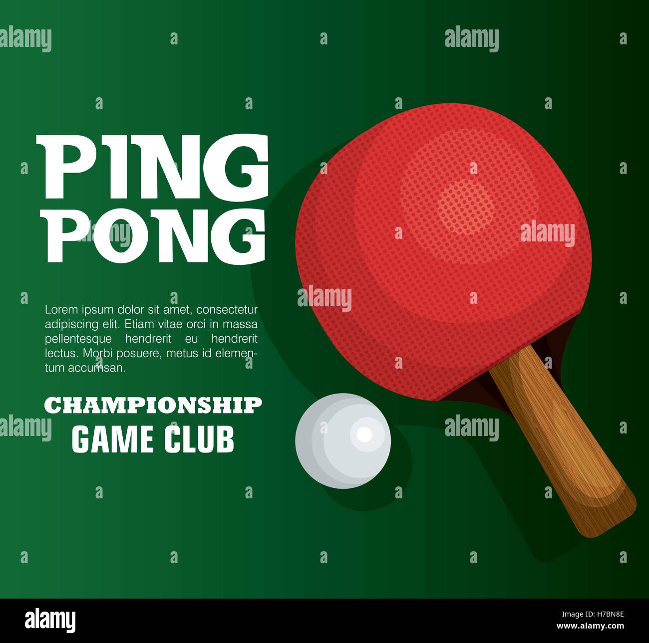ping pong equipment sport vector illustration design Stock Vector Image ...