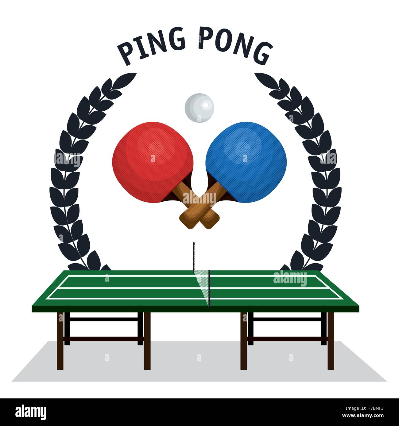 ping pong equipment sport vector illustration design Stock Vector Image ...