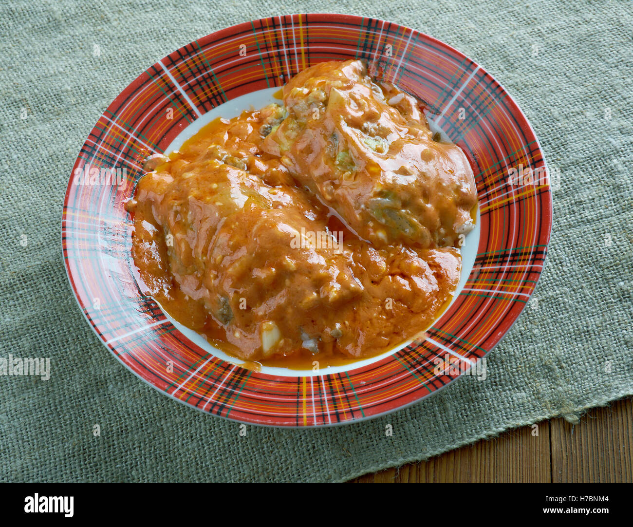 Russian style stuffed cabbage - lenivye golubcy Stock Photo - Alamy