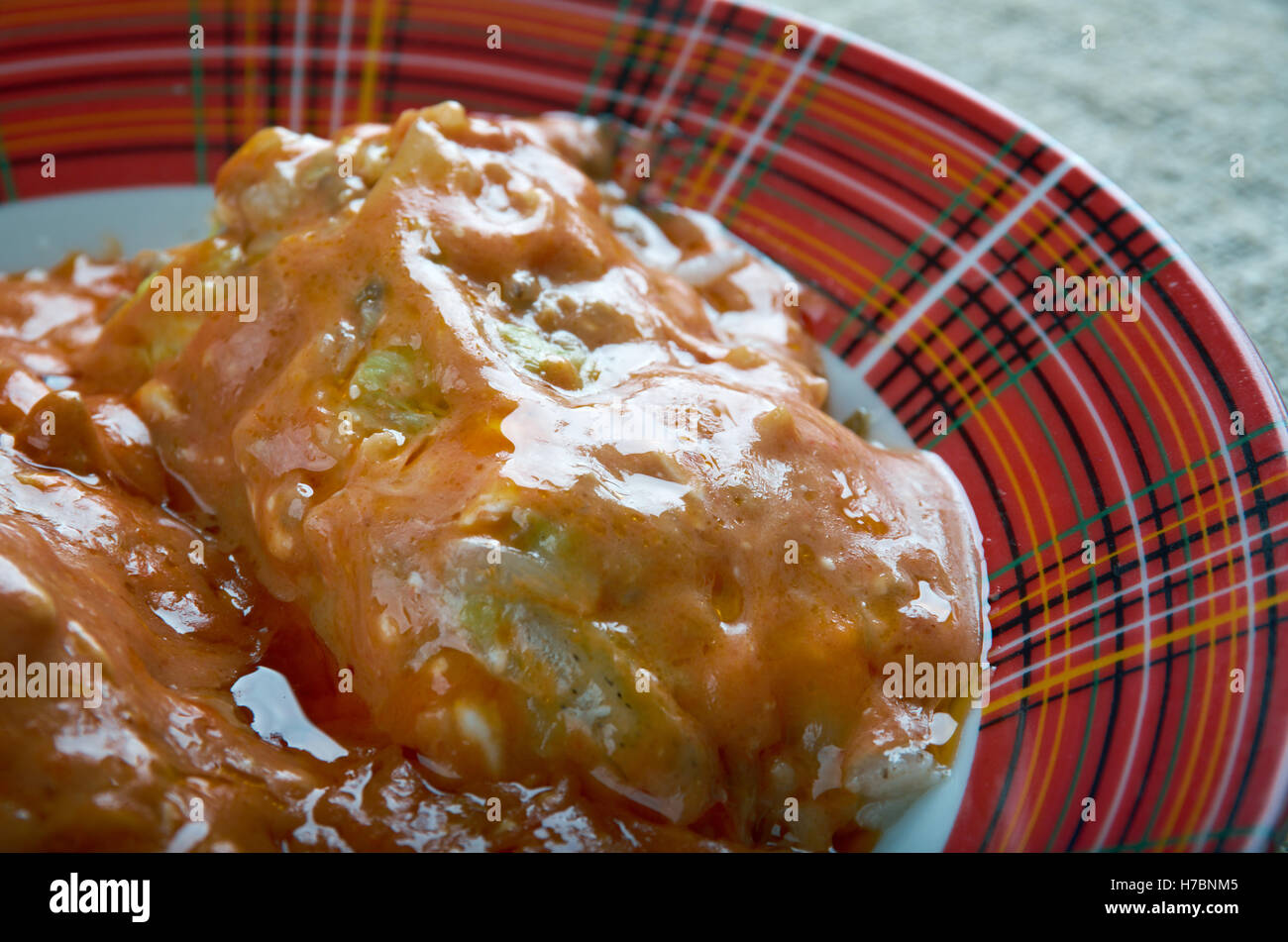Russian style stuffed cabbage - lenivye golubcy Stock Photo - Alamy