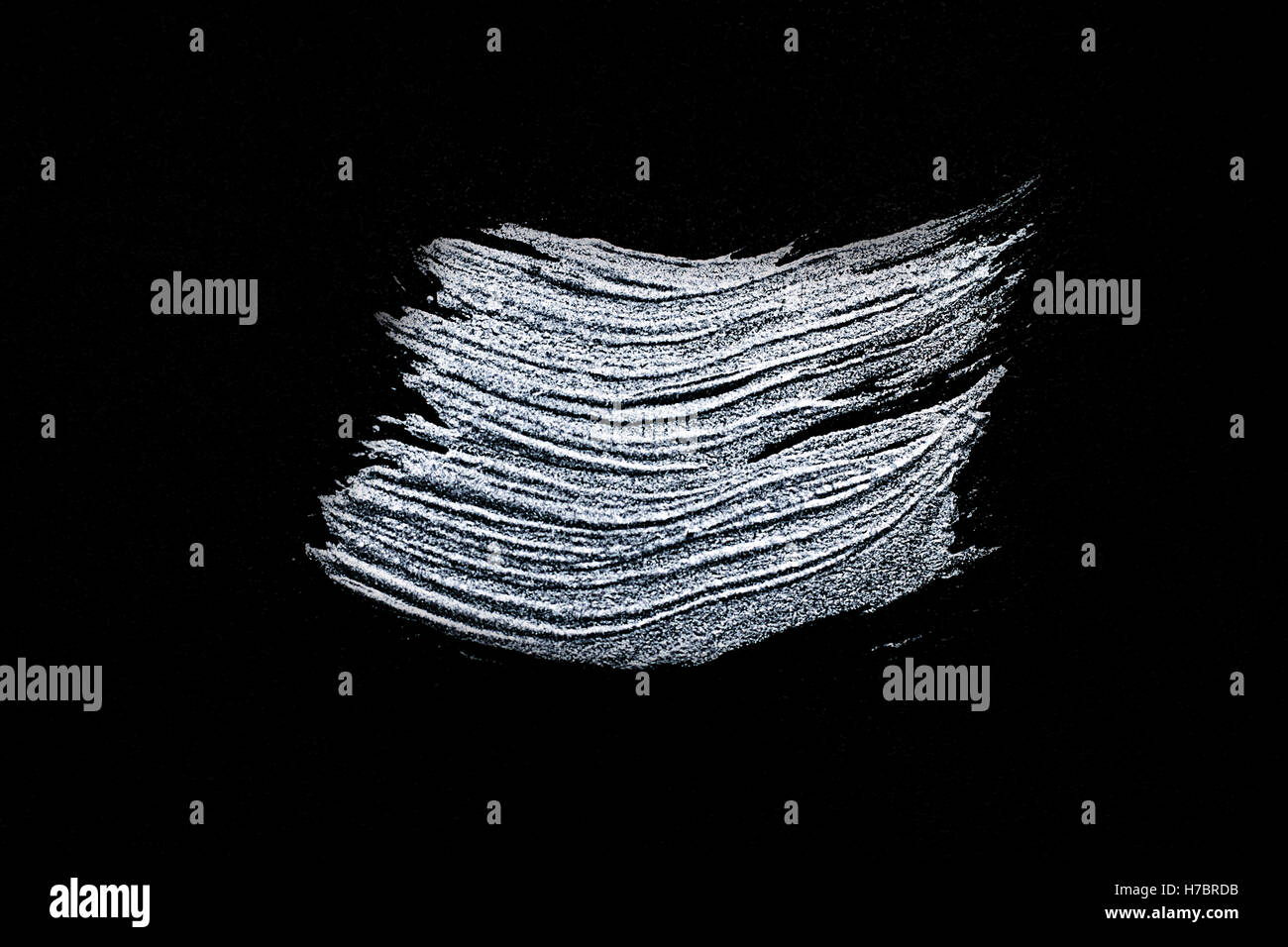 Silver textured painting on black background. Texture of black Silver ...