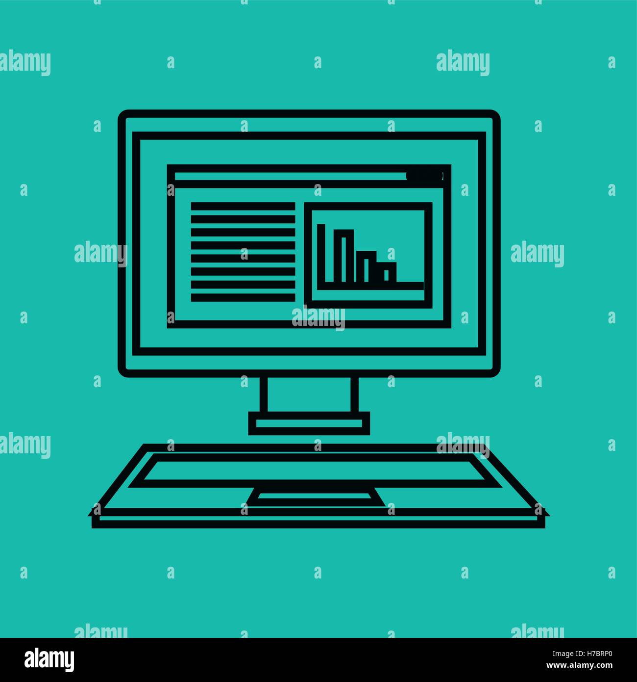 computer desktop display isolated icon vector illustration design Stock ...