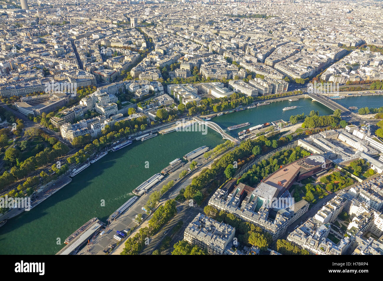 Aerial view over the City of Paris from Eiffel Tower Stock Photo - Alamy