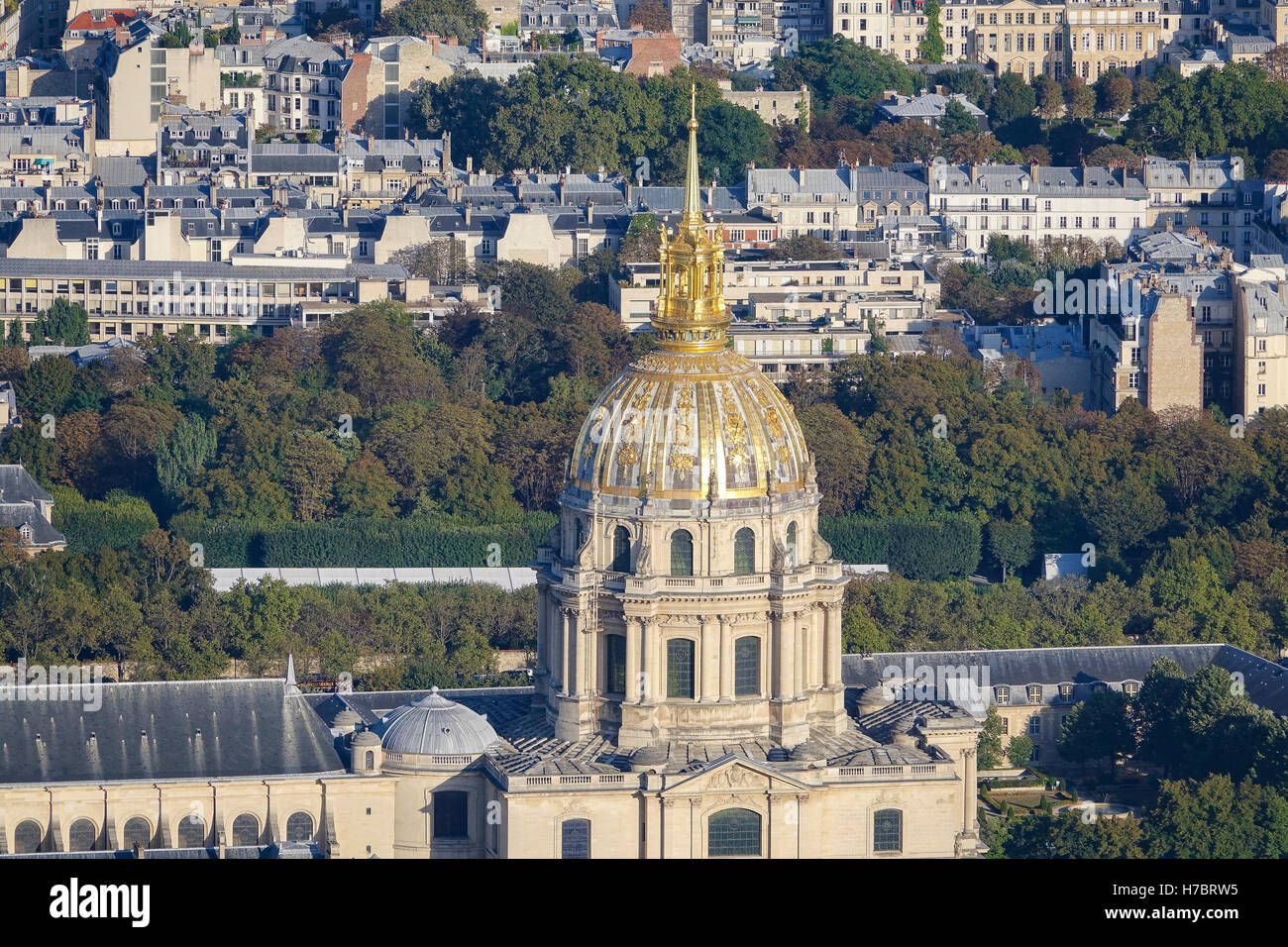 Invalides Dome in Paris - aerial view Stock Photo - Alamy