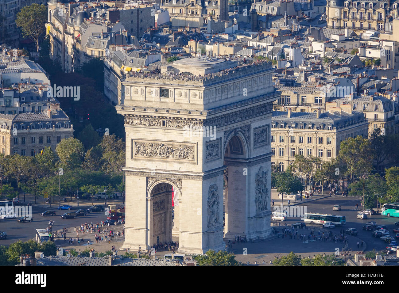 Famous Arc de Triomphe in Paris - Triumphs Arch Stock Photo - Alamy