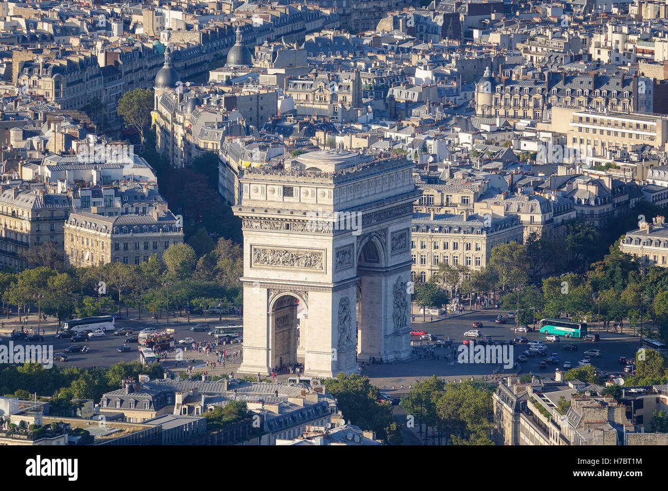 Famous Arc de Triomphe in Paris - Triumphs Arch Stock Photo - Alamy