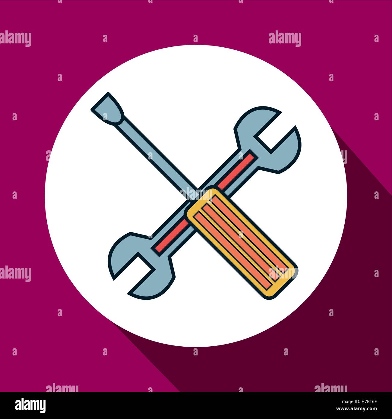 wrench and screwdriver repair service vector illustration design Stock ...