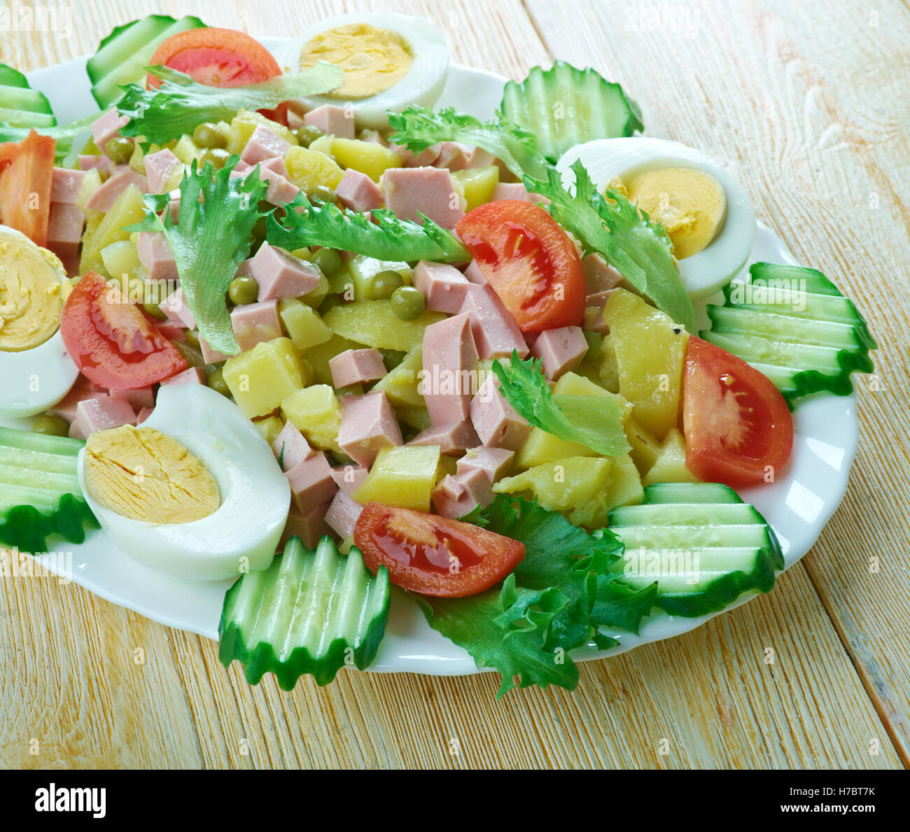 Dutch Potato Salad - Huzarensalade Stock Photo - Alamy