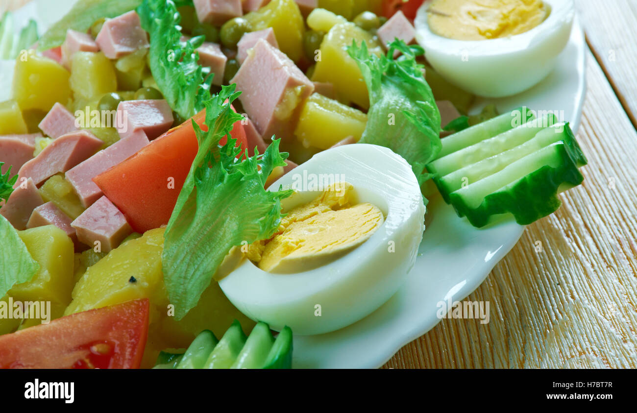 Dutch Potato Salad - Huzarensalade Stock Photo - Alamy