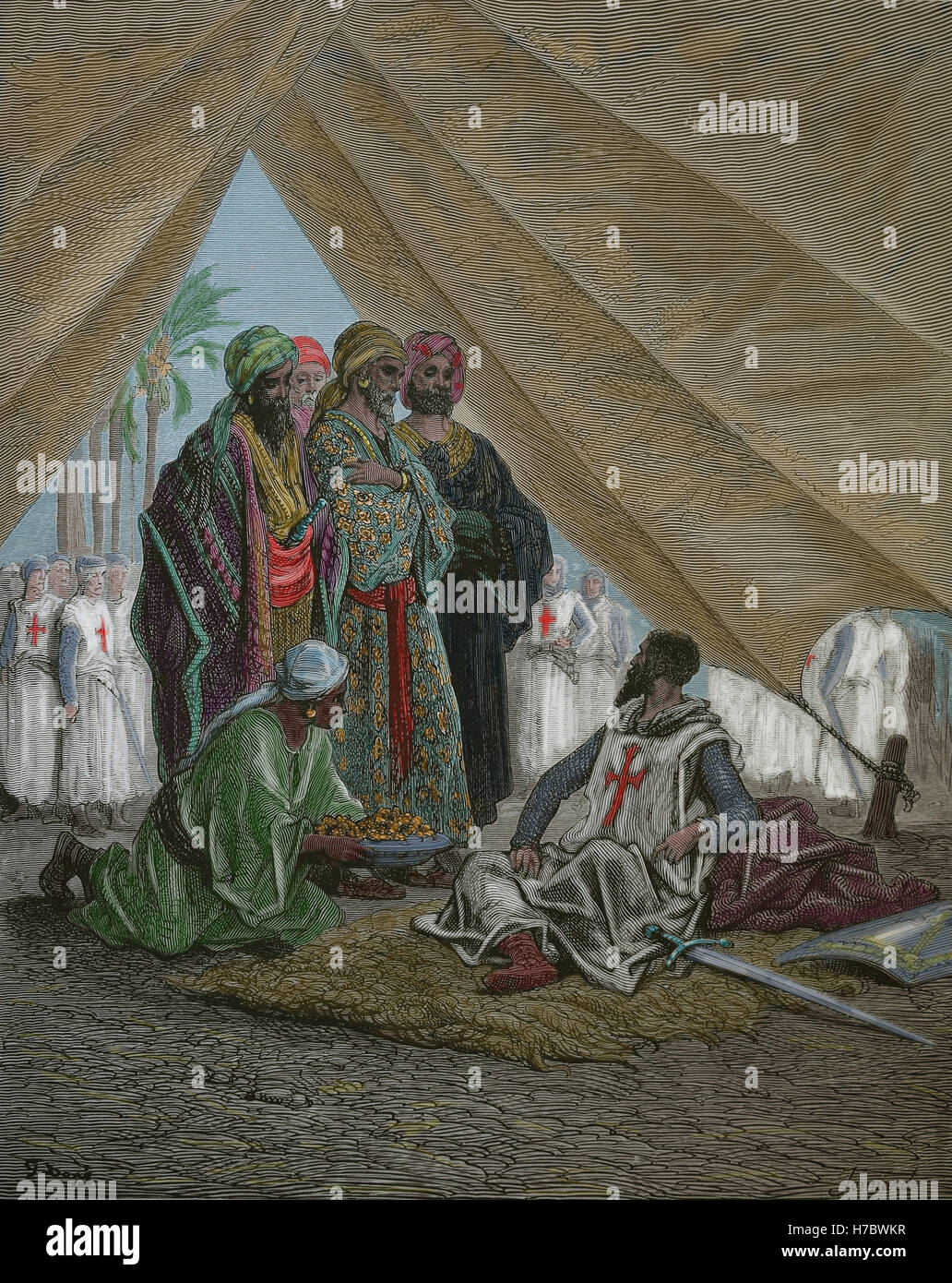 Crusaders. Godfrey Imposes Tributes Upon Emirs of Caesarea, Ptolema•s ...