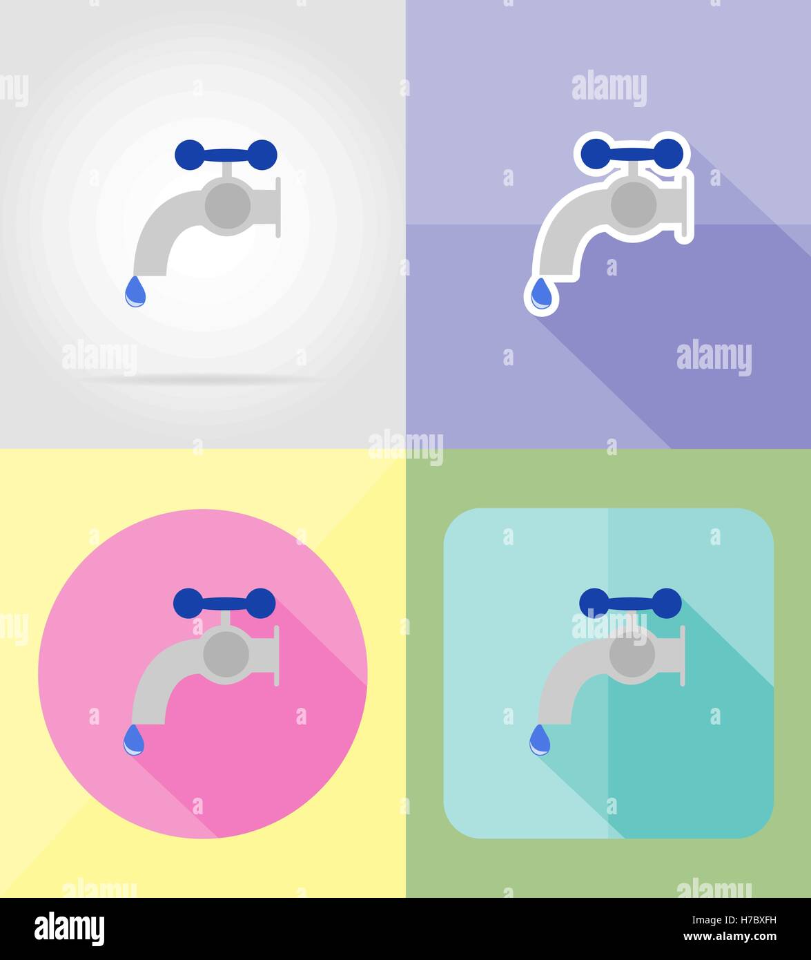 drinking water flat icons vector illustration isolated on background ...