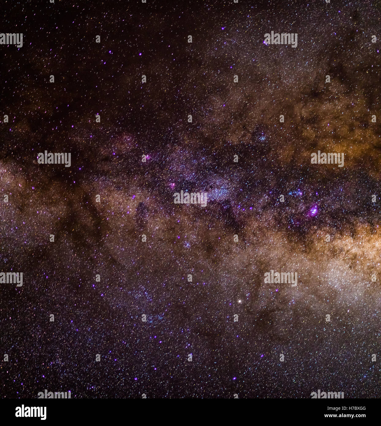 The Milky Way, with details of its colorful core, outstandingly bright ...