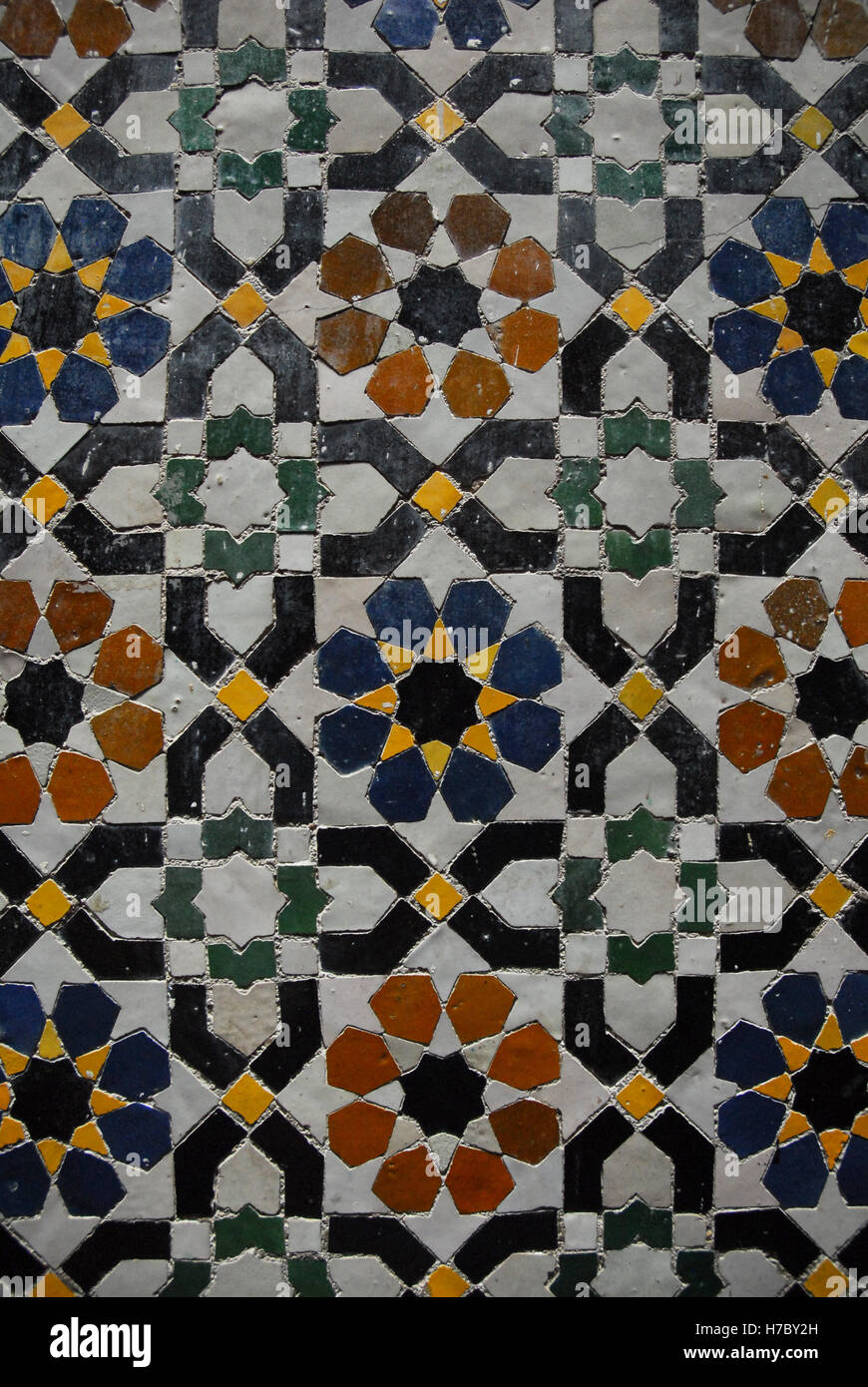 North Africa, Morocco, Maroc, Fes, Mosaic Tiles Stock Photo - Alamy