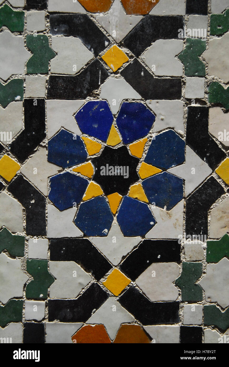 North Africa, Morocco, Maroc, Fes, Mosaic Tiles Stock Photo - Alamy