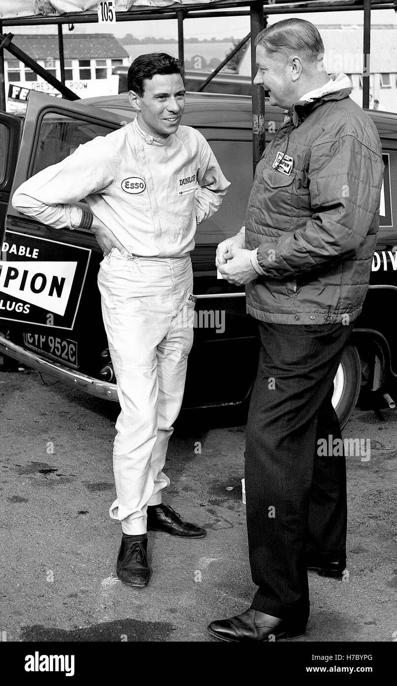 1965 Jim Clark British motor racing driver Brands Hatch UK Stock Photo ...