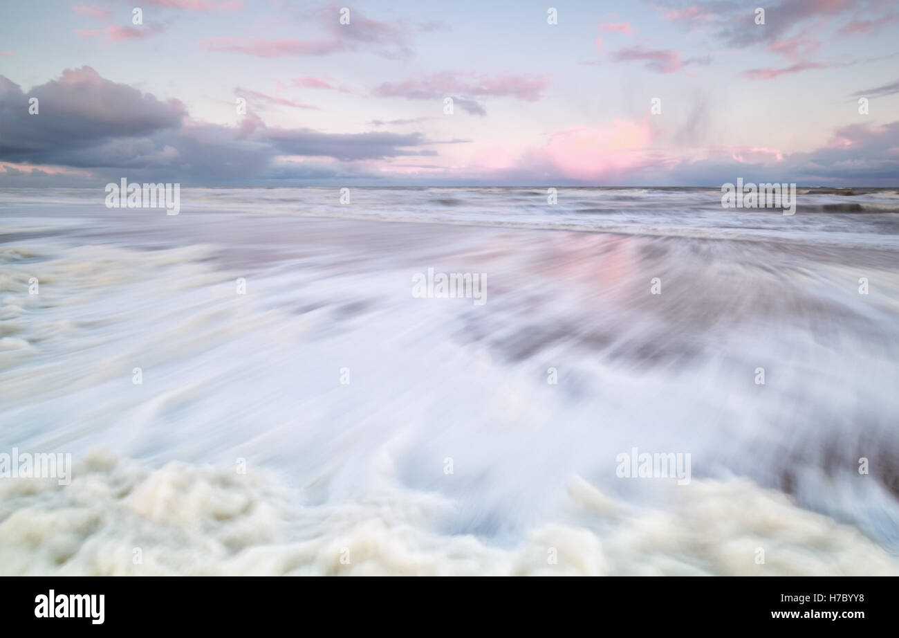 sea wave with long exposure, North Holland, Netherlands Stock Photo - Alamy