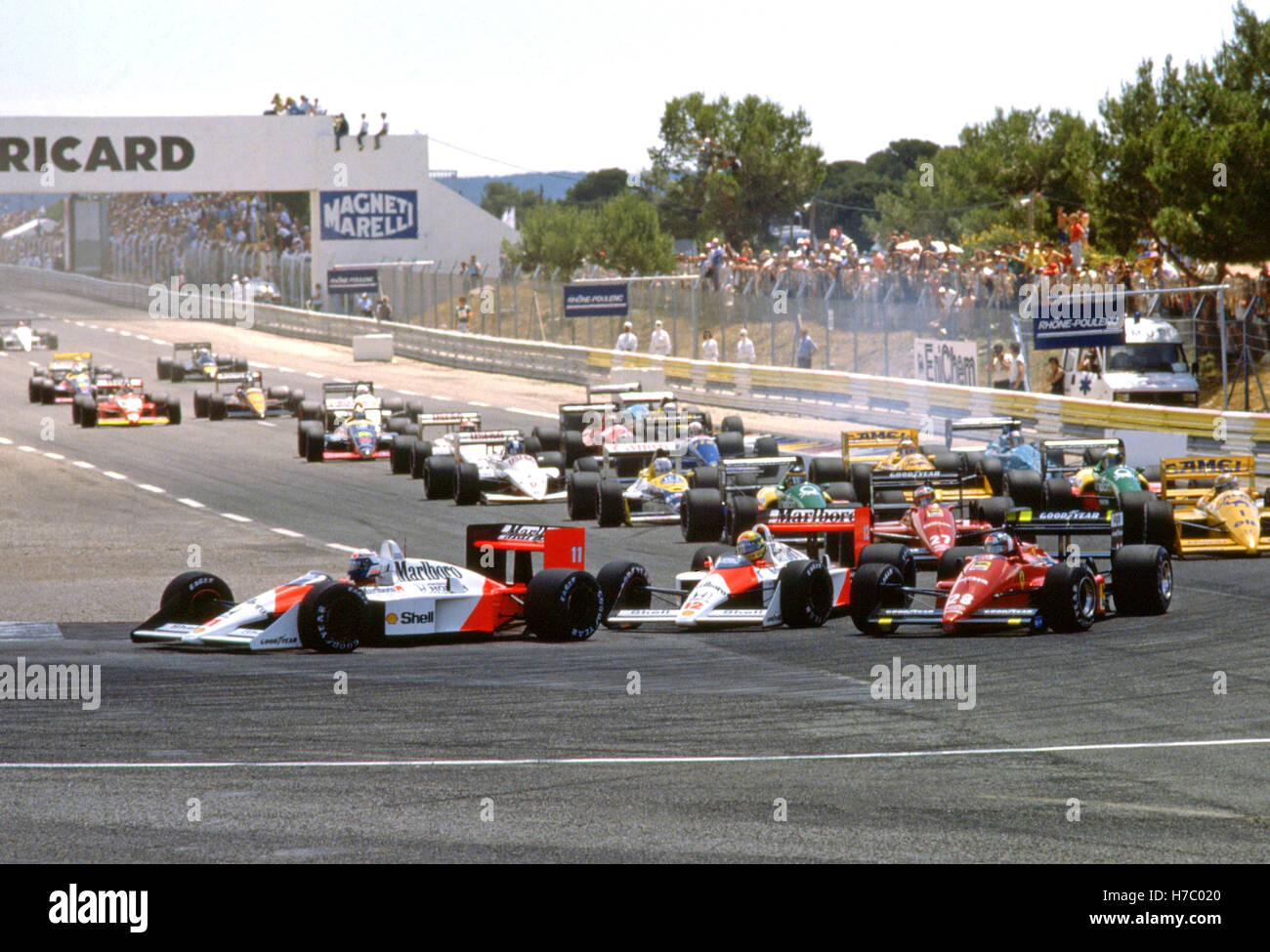 1988 Alain Prost Ayrton Senna Start France Stock Photo - Alamy