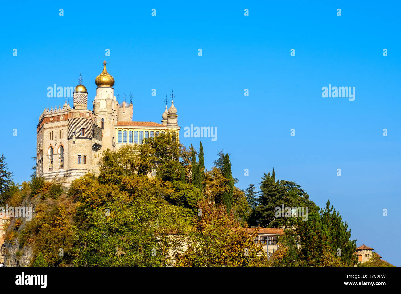 Rocchetta Mattei castle in Riola, Grizzana Morandi - Bologna province ...