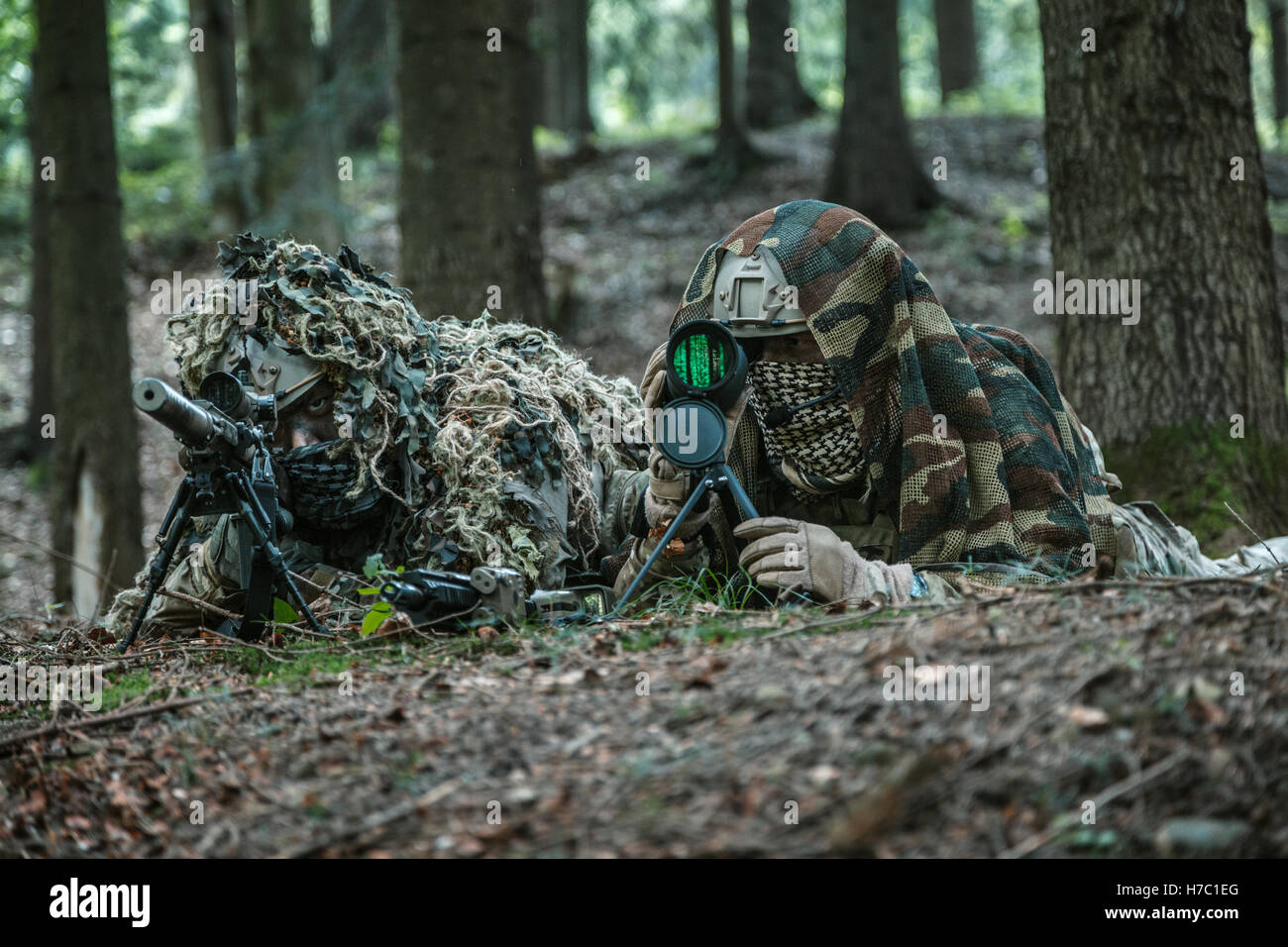 army rangers sniper pair Stock Photo - Alamy