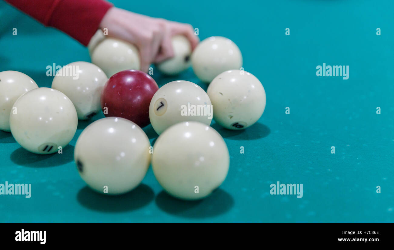 Scattered Billiard Balls Stock Photo - Alamy