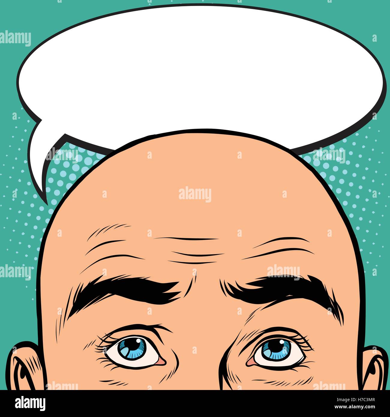 Funny Bald Man Cartoon Clipart